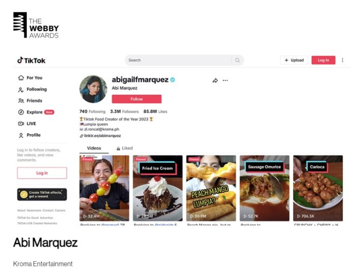 Abi Marquez, The ‘Lumpia Queen,’ Recognized With Webby Awards ...
