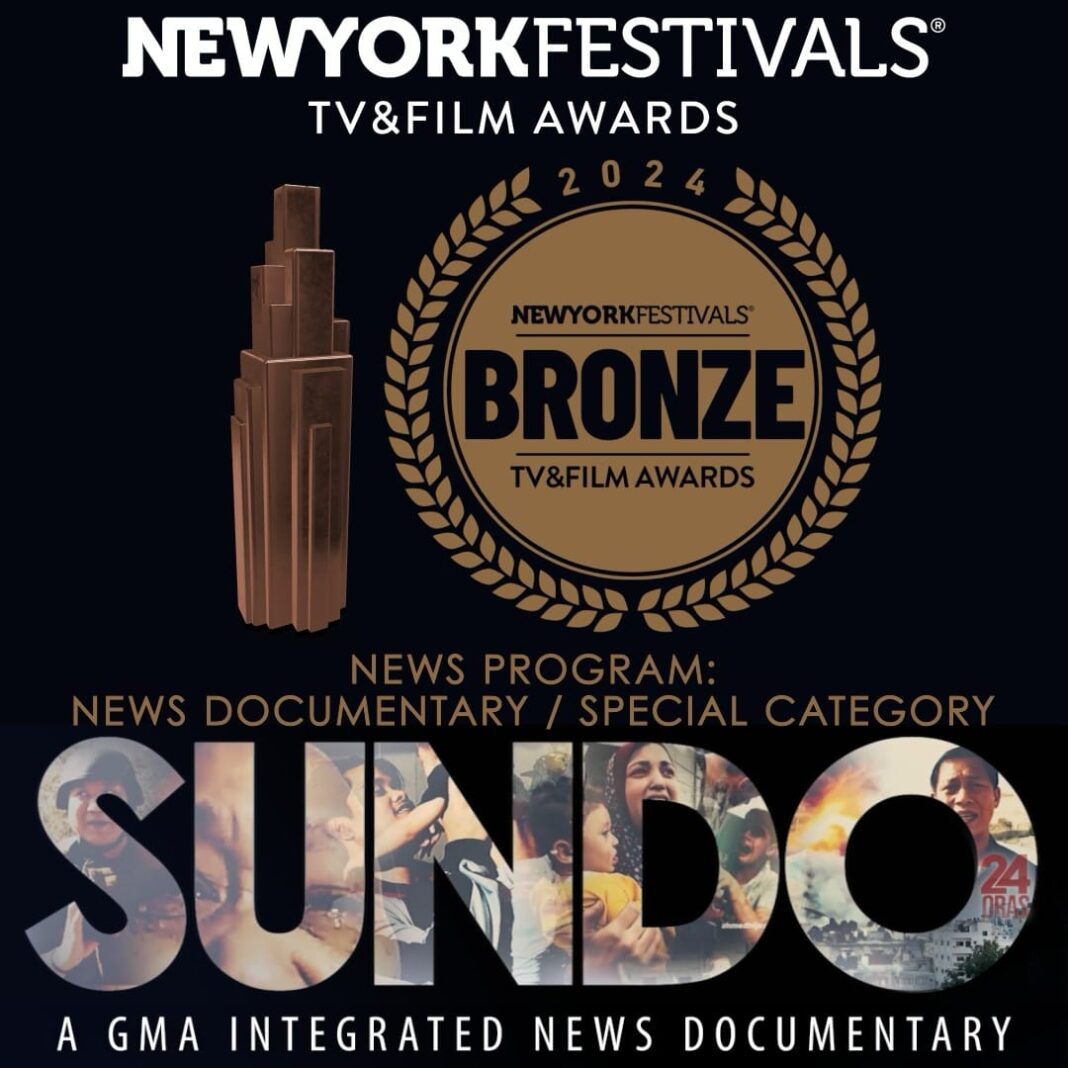 SUNDO: GMA Documentary Wins Bronze At New York Festivals 2024 - The ...